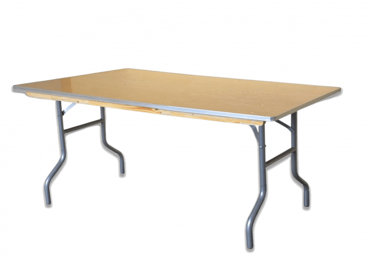 6ft Rectangular Wood Tables | Happyland Party Rentals Clarksville TN